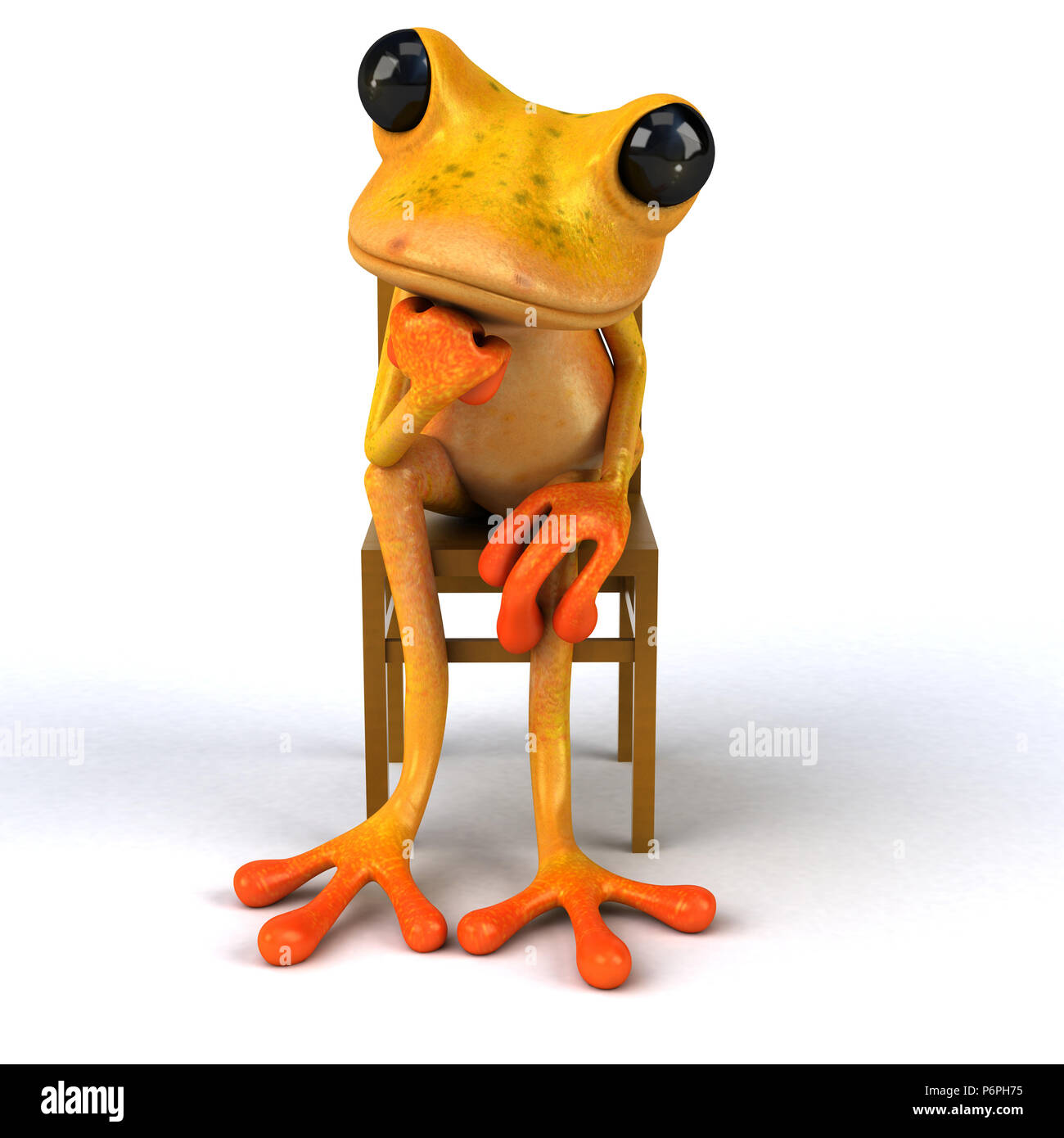 Fun frog - 3D Illustration Stock Photo - Alamy