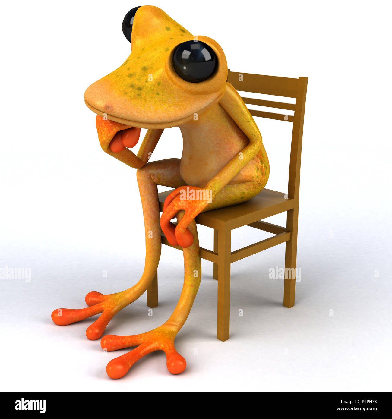 Fun frog - 3D Illustration Stock Photo - Alamy