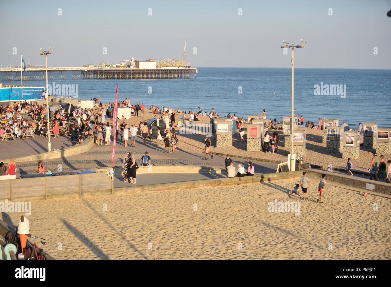 Brighton Seafront on a summers evening Stock Photo - Alamy