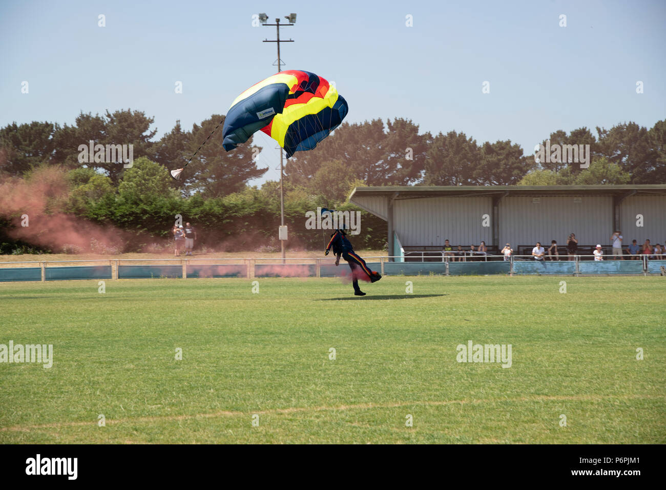 Military Parachute Display at Armed Forces Day Stock Photo - Alamy