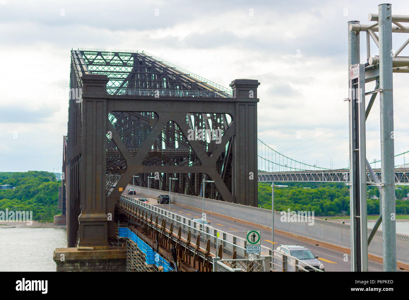 Quebec city bridge in Quebec city, Canada Stock Photo - Alamy