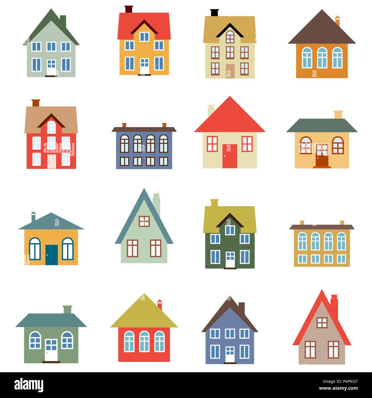 House vector set - simple home illustration collection Stock Vector ...