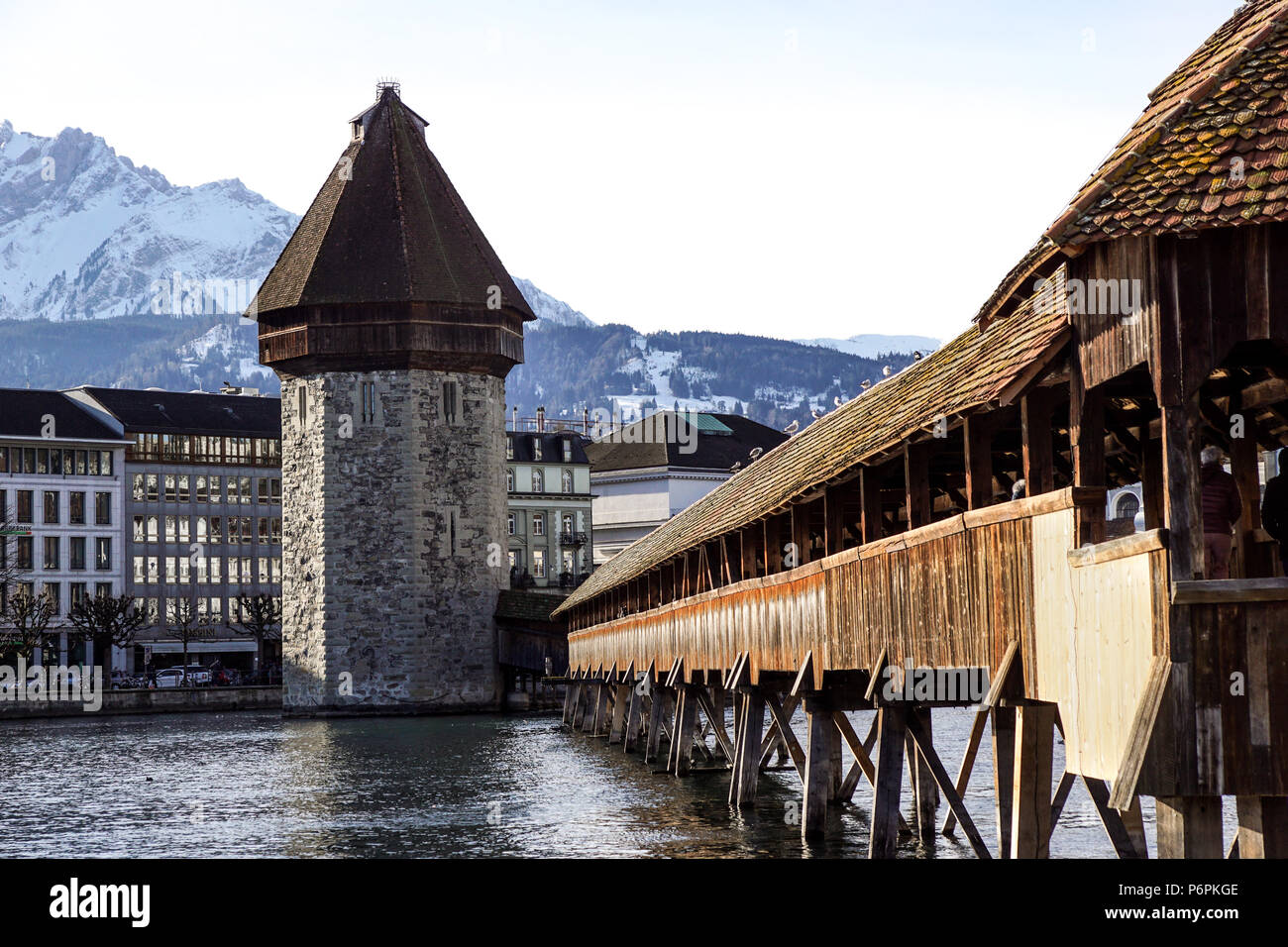 Chapel bridge water tower lucerne hi-res stock photography and images ...