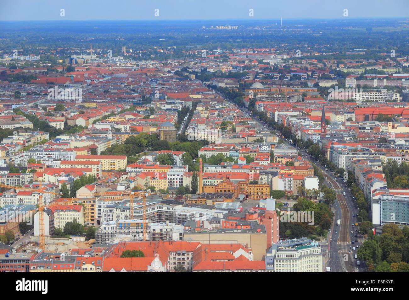 Berlin, Germany. Capital city architecture aerial view with Mitte and ...