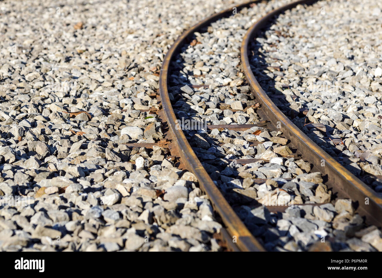 Close up straight railway hi-res stock photography and images - Alamy