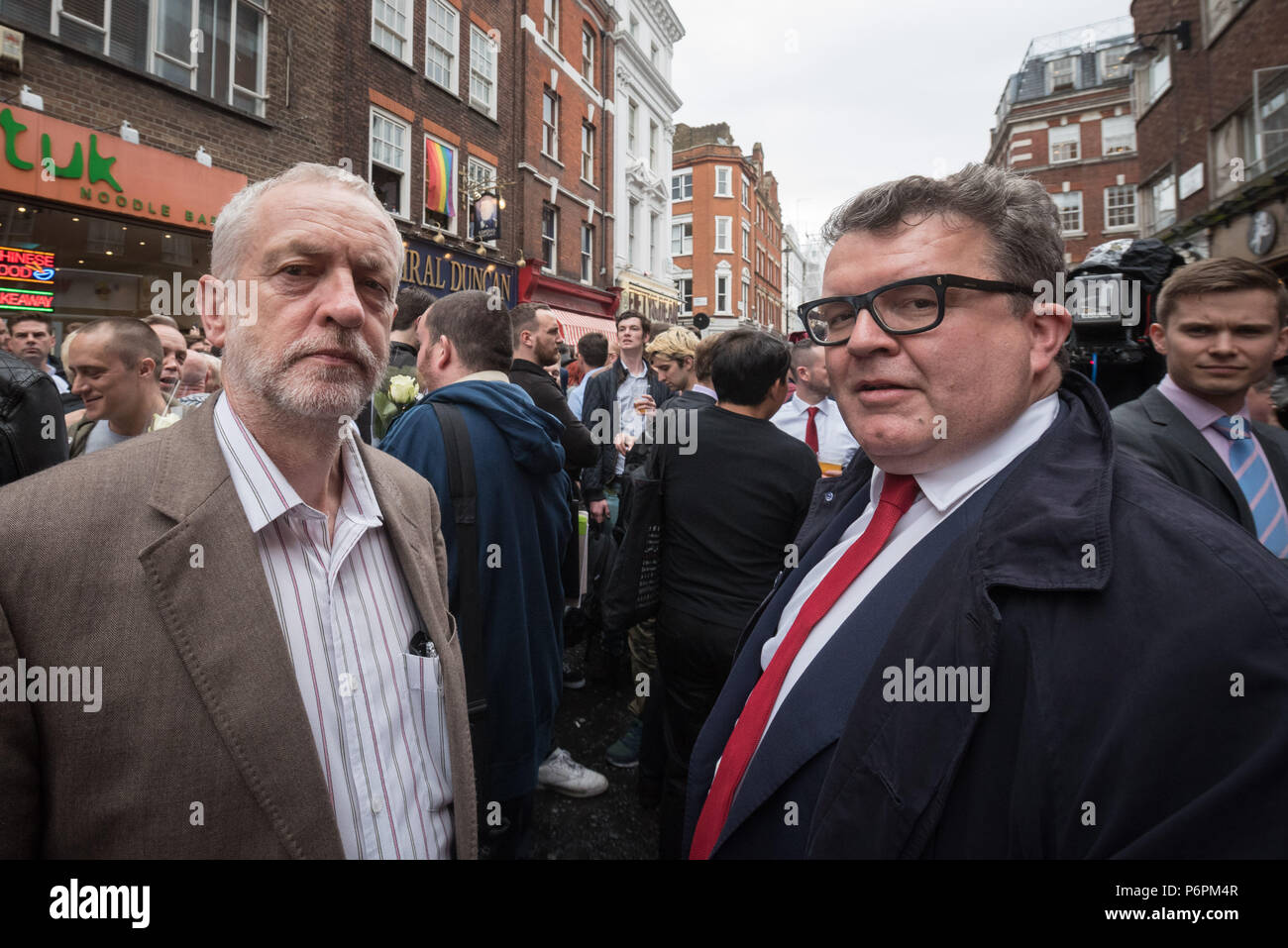 Old Compton Street, Soho, London, UK. 13th June, 2016. Hundreds of ...