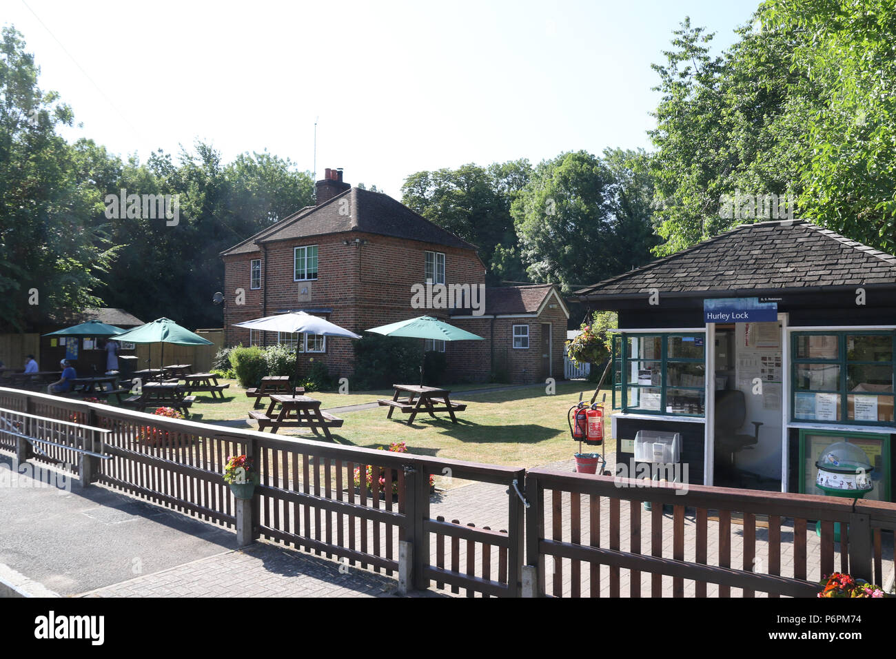 Hurley Lock is a lock and weir on the River Thames in England, situated ...
