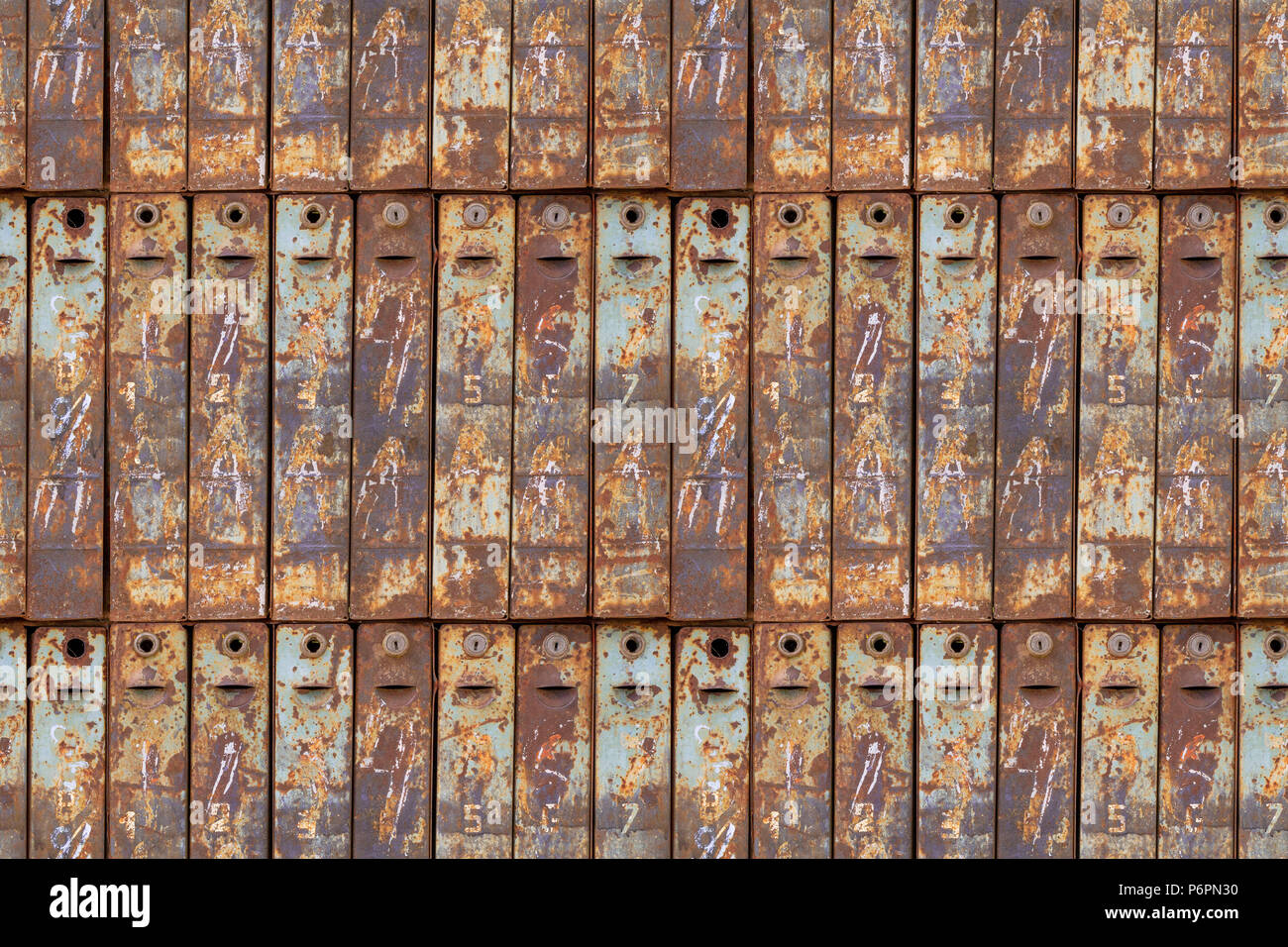 Abstract seamless pattern for designers with postbox stack from rusty ...