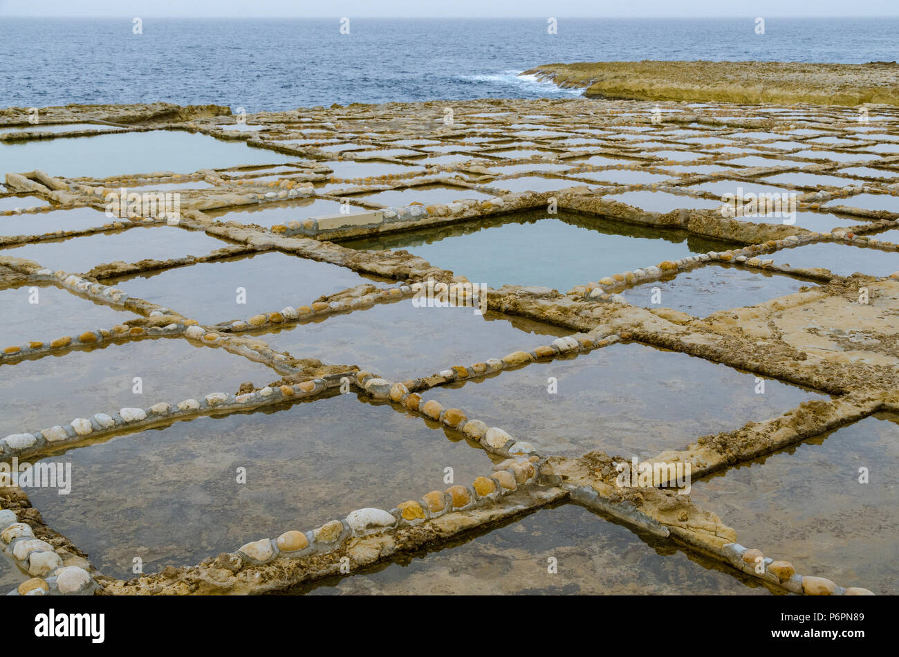 Malta gozo sea salt pans hi-res stock photography and images - Alamy