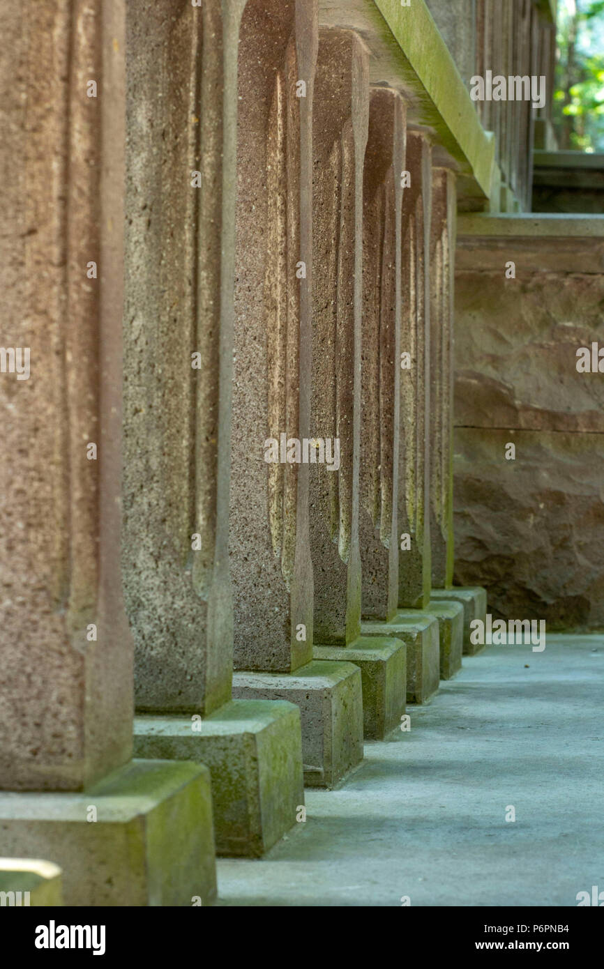 Abstract composition for designers with concrete antique column with ...