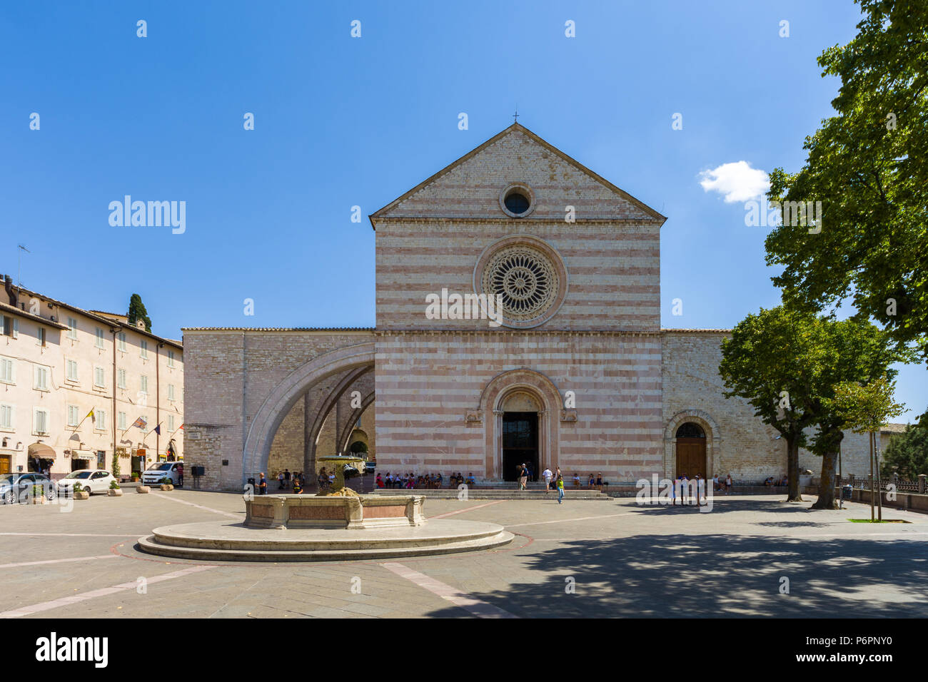 ASSISI, ITALY - AUGUST 8, 2017: Basilica of Saint Clare, Basilica di ...