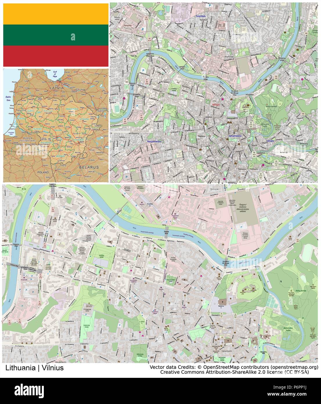 Lithuania belarus russia map hi-res stock photography and images - Alamy