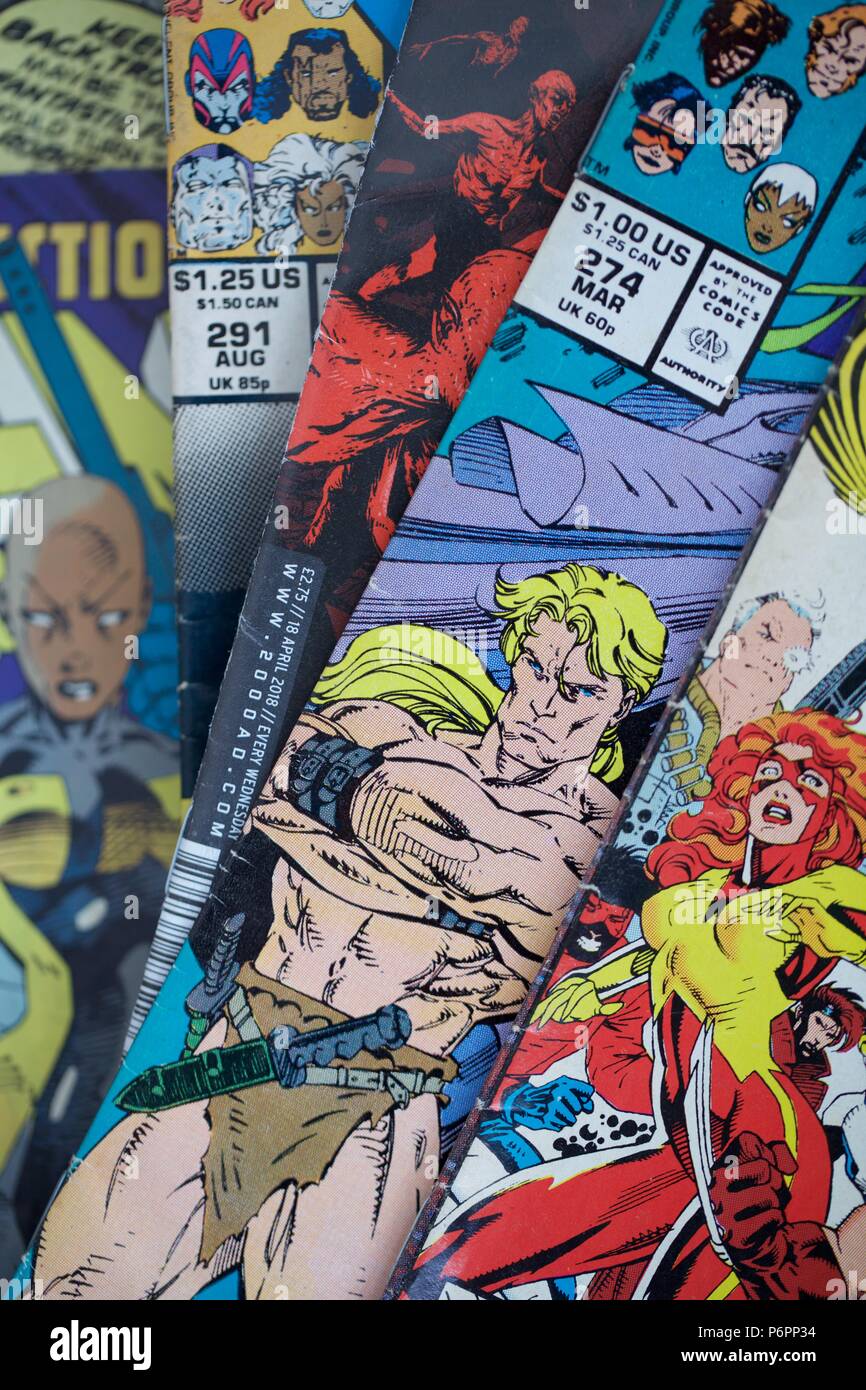 Comic book montage Stock Photo - Alamy