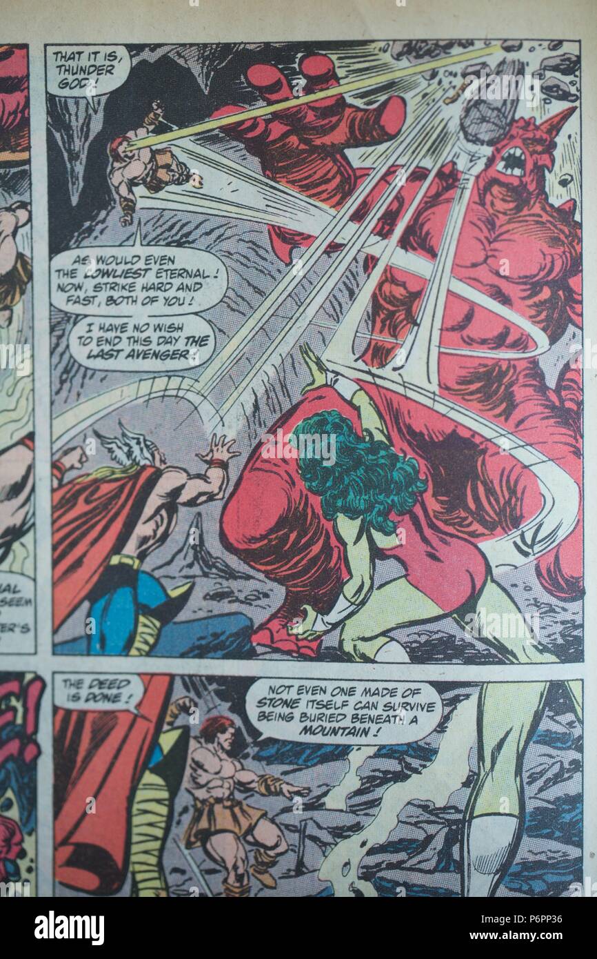 Avengers comic interior Stock Photo - Alamy