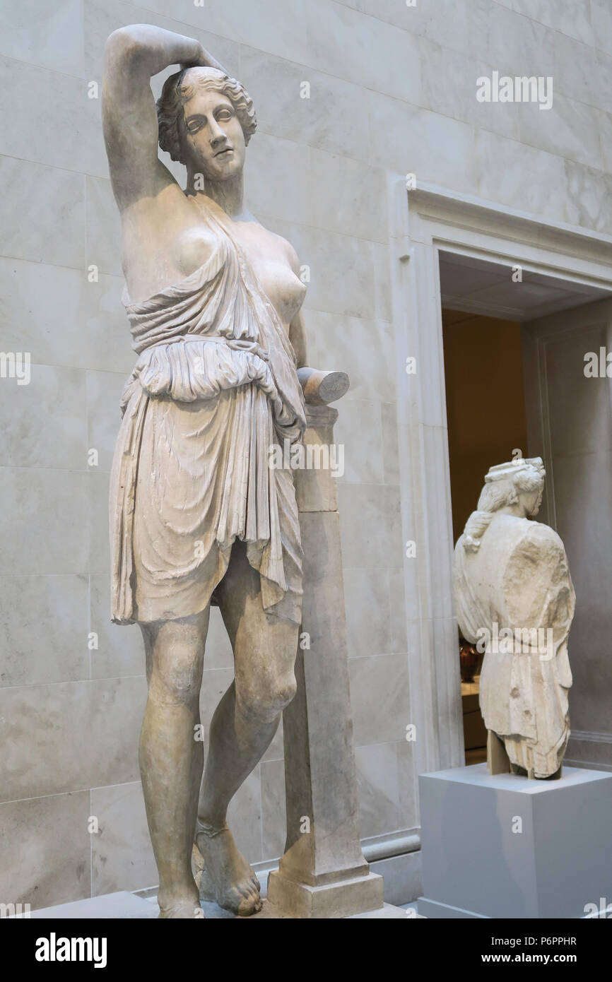 Marble Statue of a Wounded Amazon in The Metropolitan Museum of Art ...