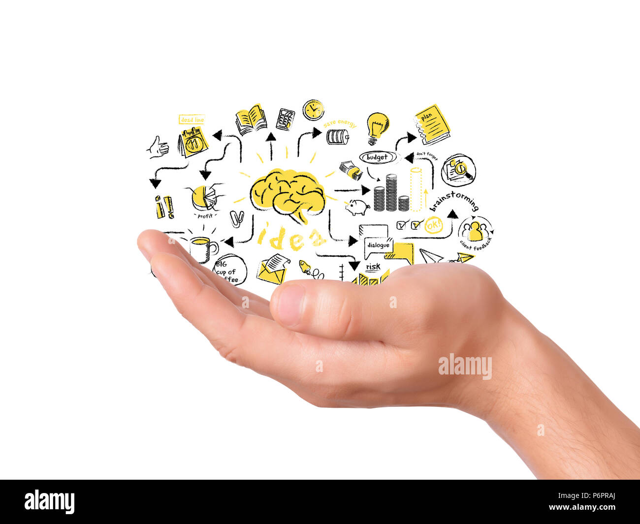 image of Hand holding an object on white background Stock Photo - Alamy