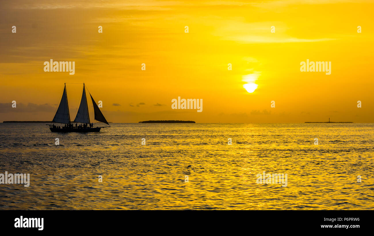 Key West Florida sunset Stock Photo - Alamy