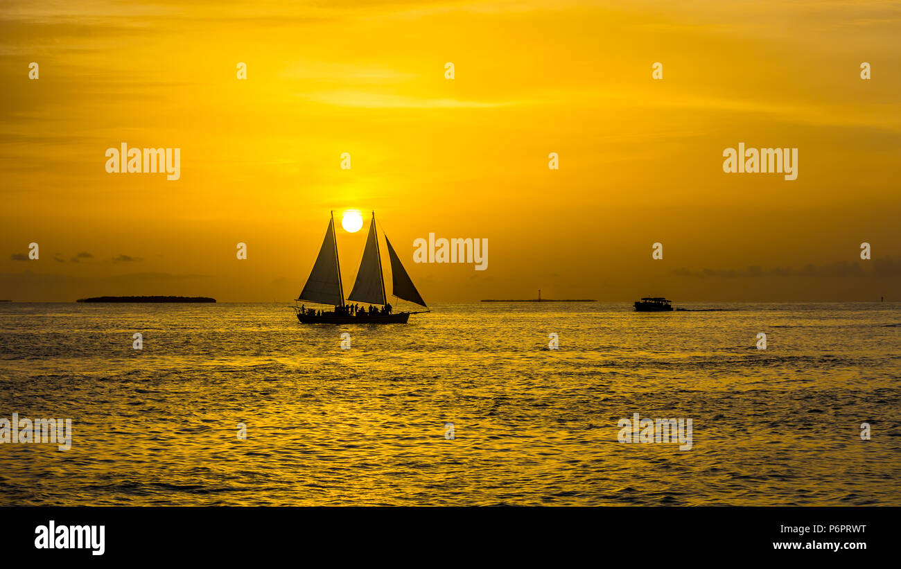 Key West Florida sunset Stock Photo - Alamy