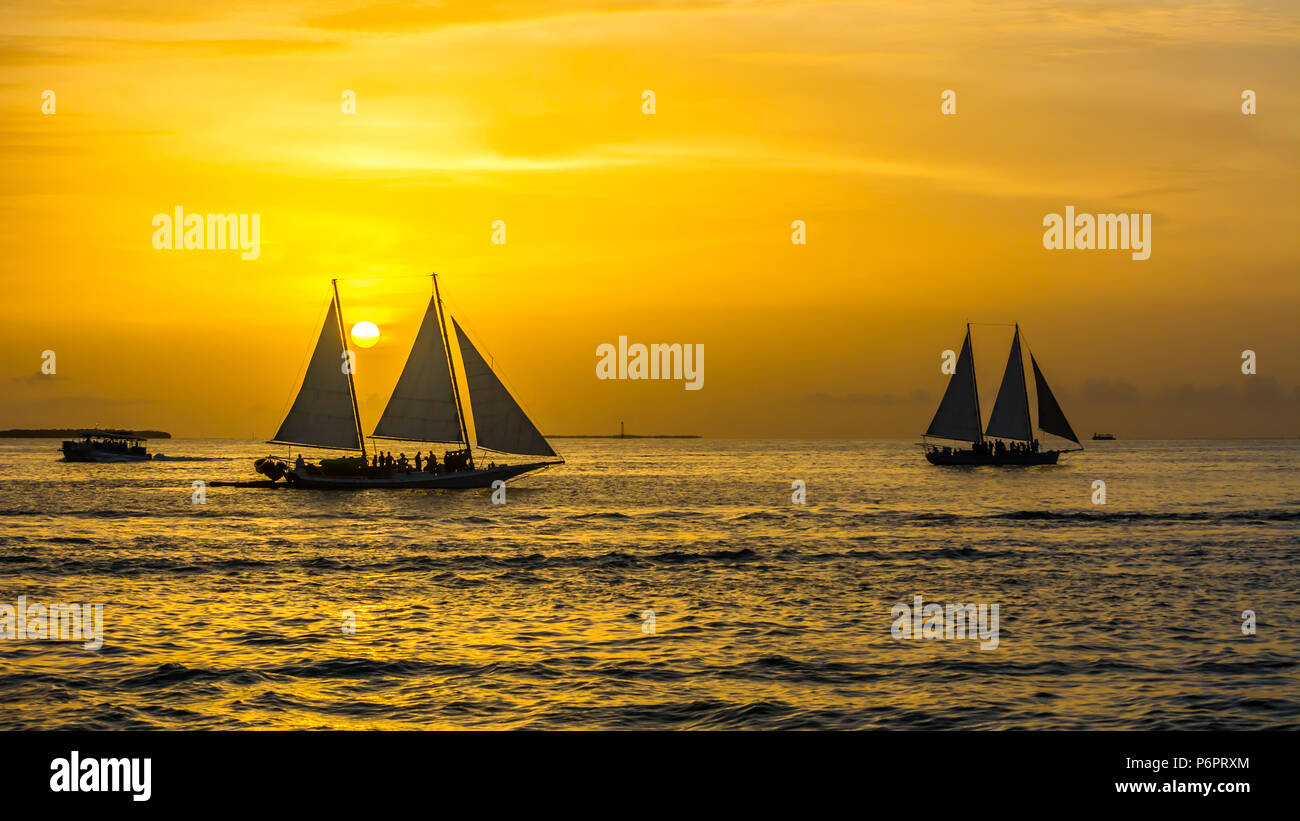 Key West Florida sunset Stock Photo - Alamy