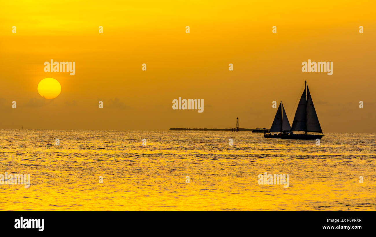 Key West Florida sunset Stock Photo - Alamy