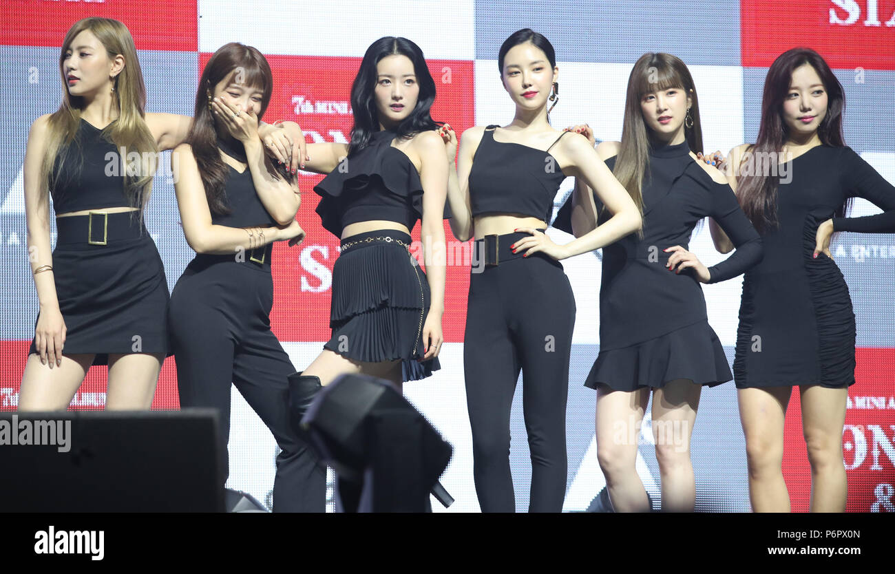 02nd July, 2018. S. Korean girl group A-Pink South Korean girl group A ...