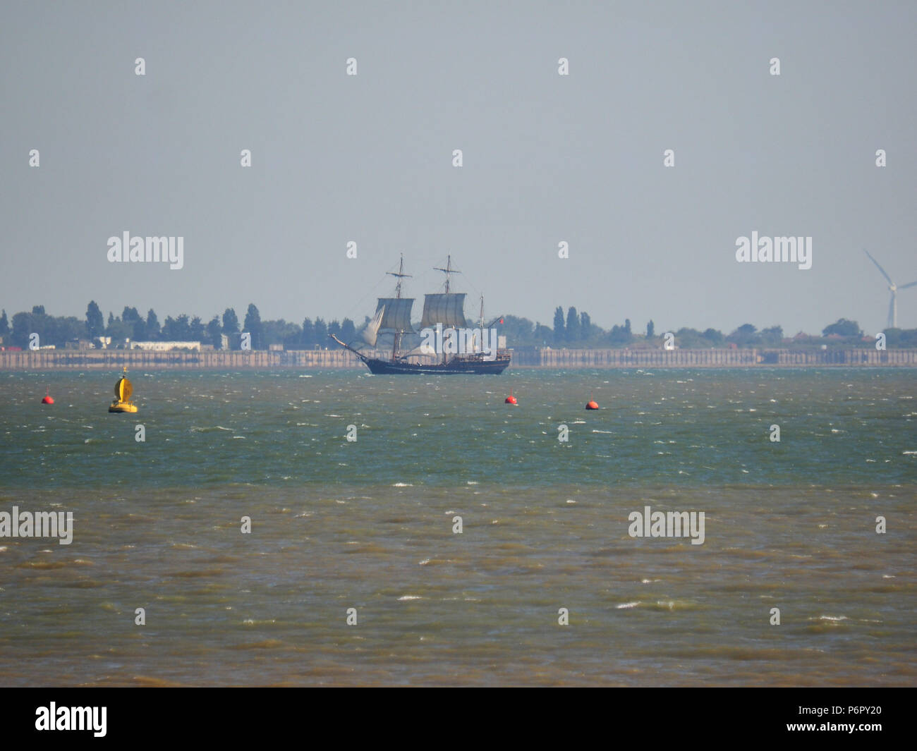 Sheerness, UK. 2nd July, 2018. The Earl of Pembroke tall ship sailing ...