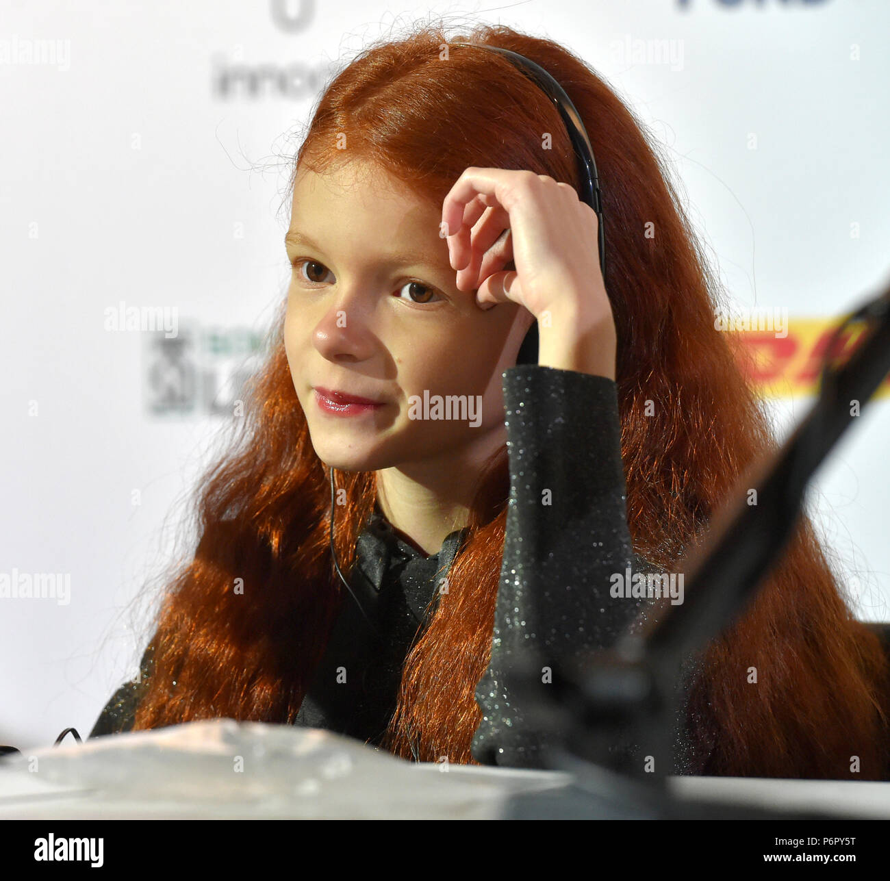 Karlovy Vary, Czech Republic. 01st July, 2018. Actress Emily Granin ...