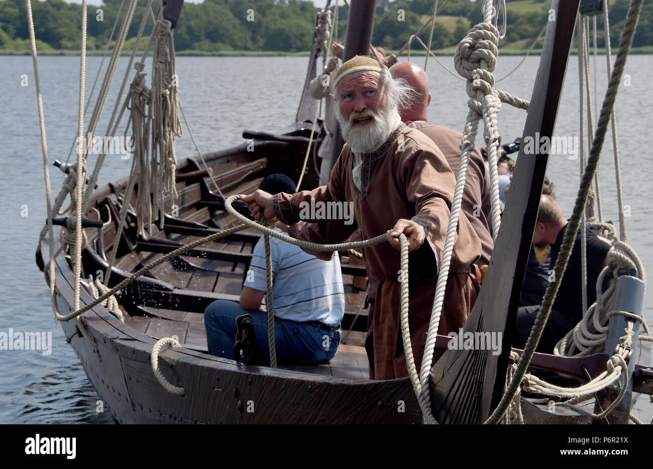 Max Wolk, the captain and builder of the "Sigyn", the aftermath of a ...