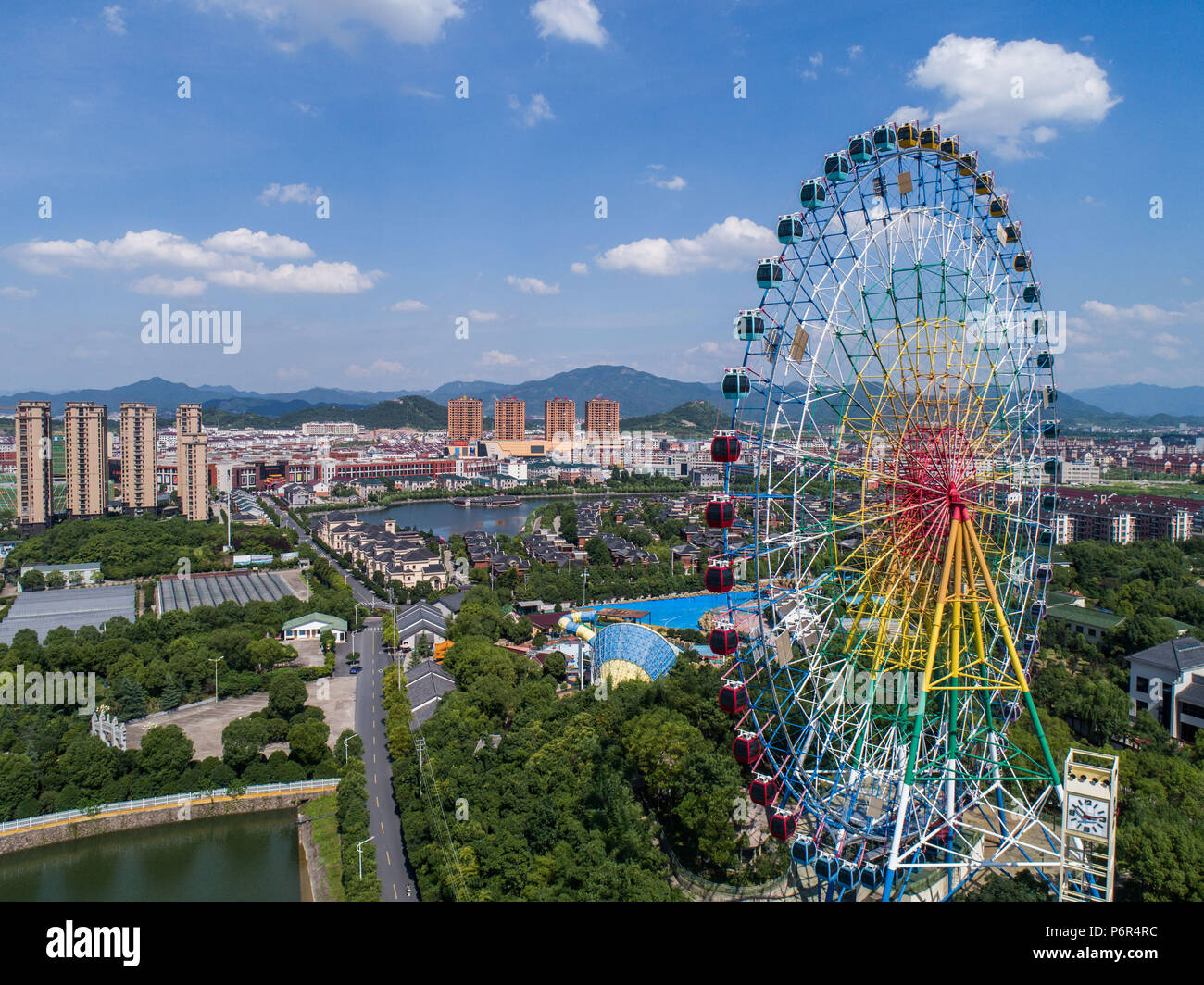 (180702) -- DONGYANG, July 2, 2018 (Xinhua) -- Aerial photo taken on ...