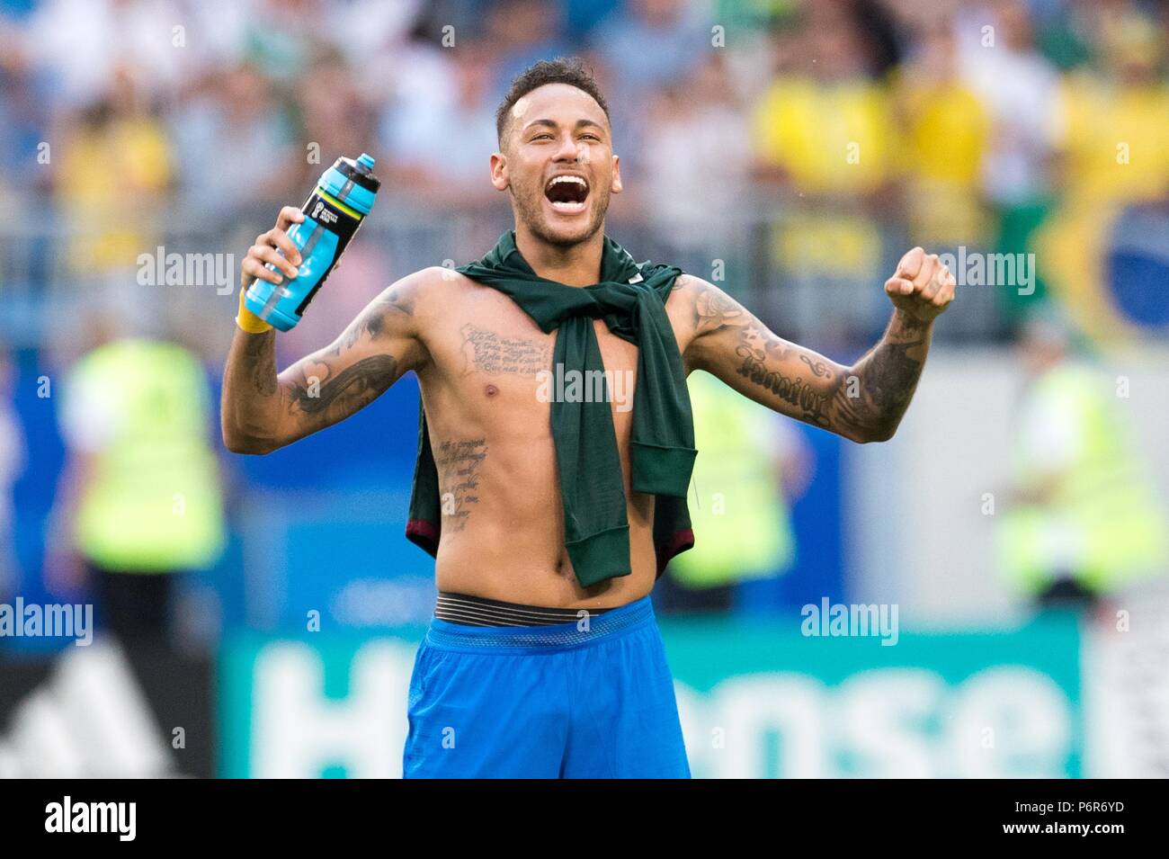 The FIFA World Cup 2018 round of 16 Brazil vs Mexico on July 2, 2018 in ...