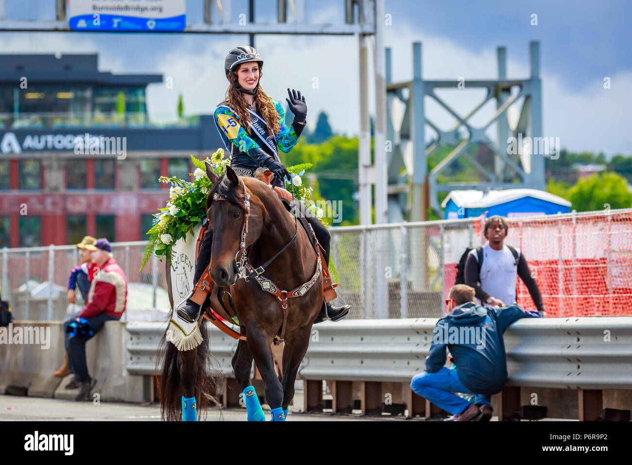 Portland, Oregon, USA - June 9, 2018: Queen Emma in the Grand Floral ...