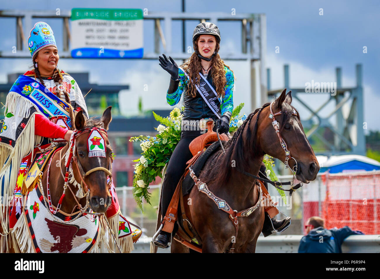 Portland, Oregon, USA - June 9, 2018: Miss Warm Springs, Thyreicia ...