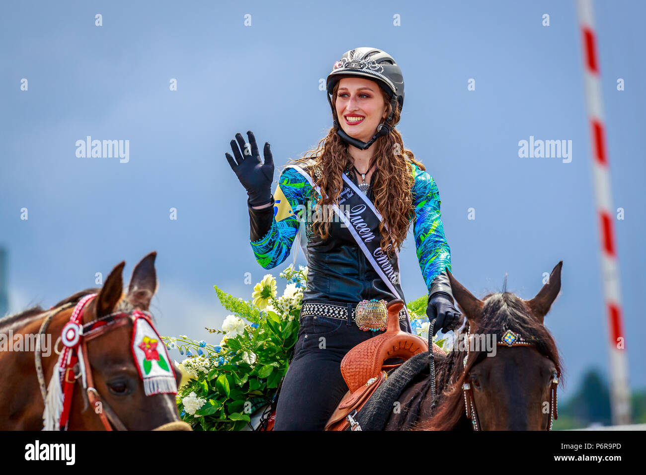 Portland, Oregon, USA - June 9, 2018: Queen Emma in the Grand Floral ...