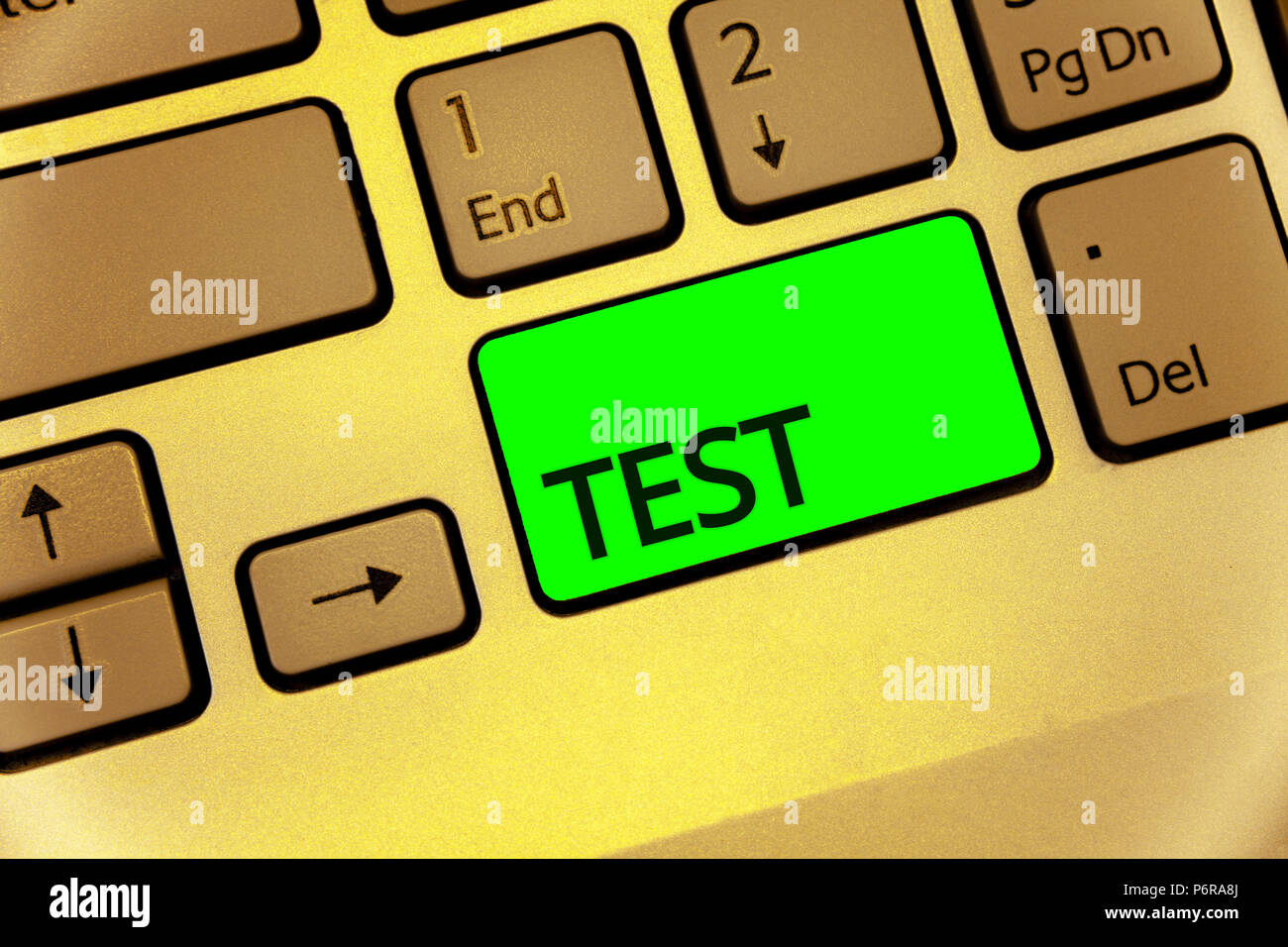 Text sign showing Test. Conceptual photo Academic systemic procedure ...