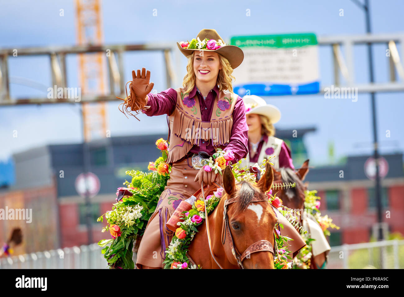 Portland, Oregon, USA - June 9, 2018: Pendleton Round-Up Court in the ...