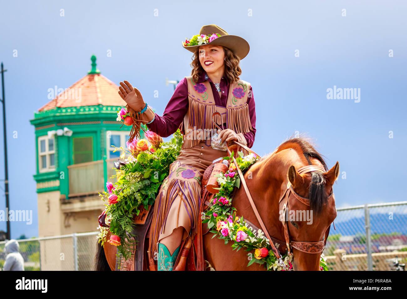 Portland, Oregon, USA - June 9, 2018: Pendleton Round-Up Court in the ...