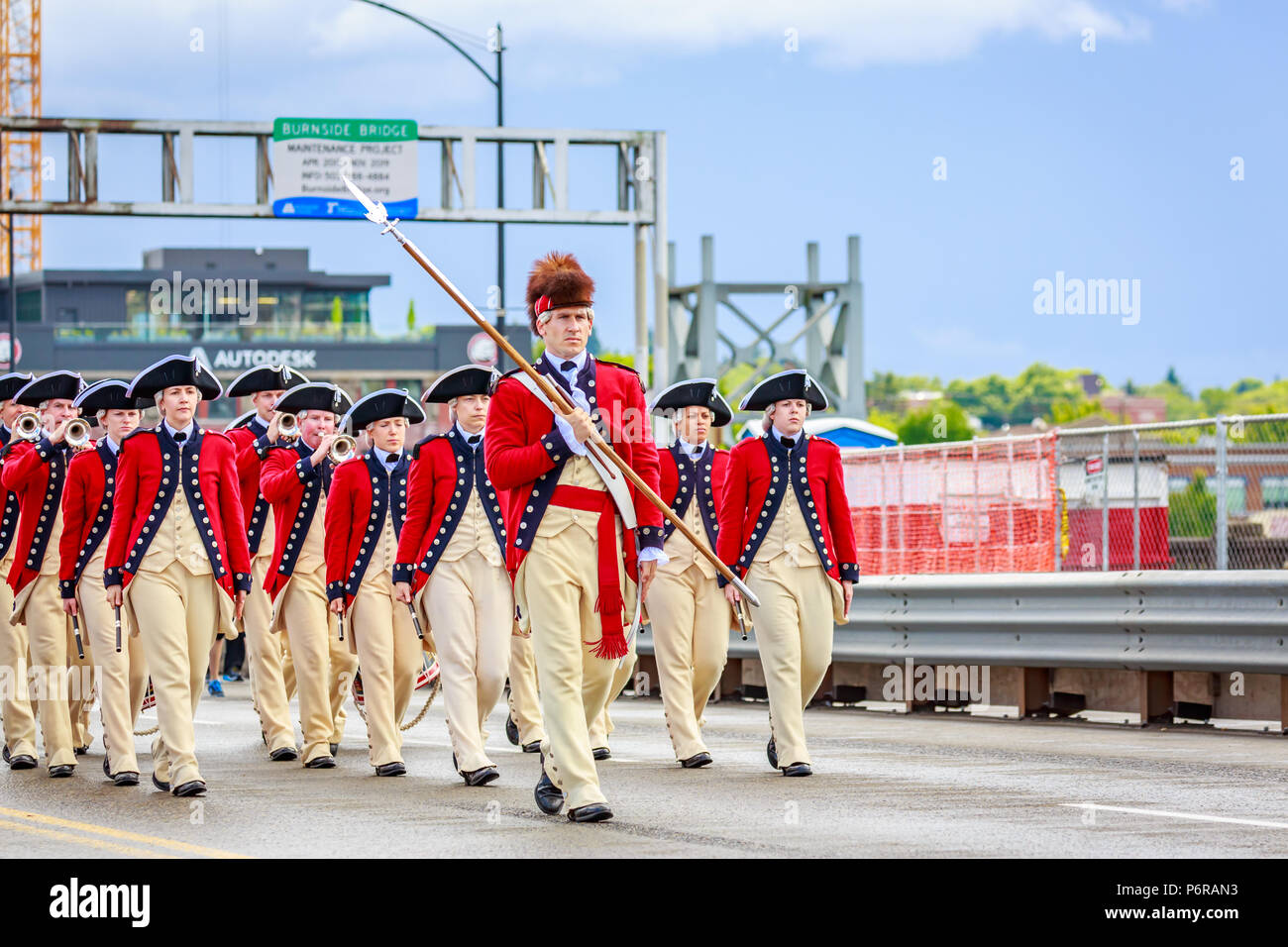 Portland, Oregon, USA - June 9, 2018: The United States Army Old Guard ...