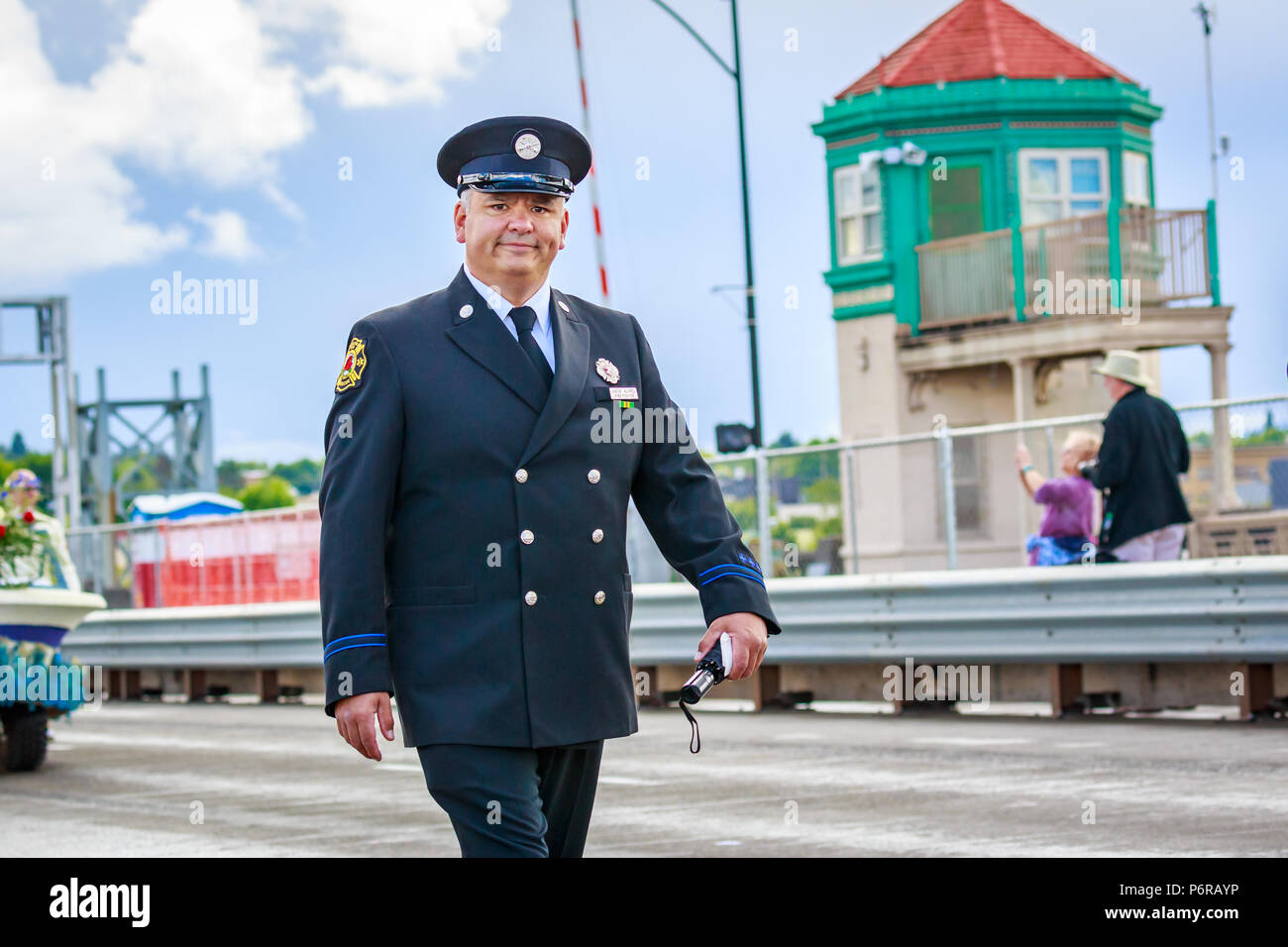 Portland, Oregon, USA - June 9, 2018: Portland Fire & Rescue in the ...