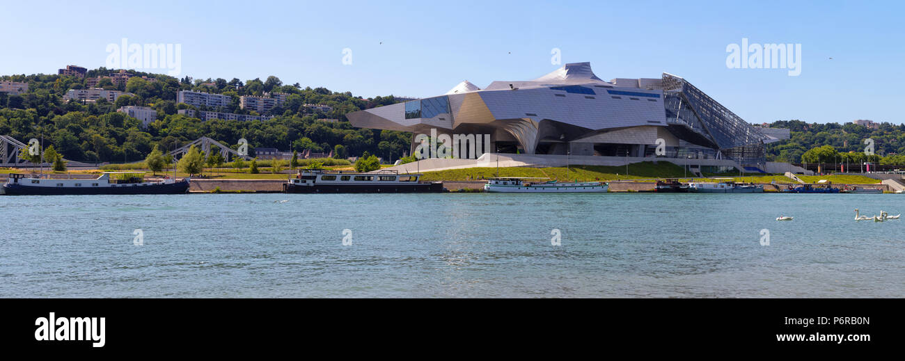 Panorama Of confluence in Lyon Stock Photo - Alamy