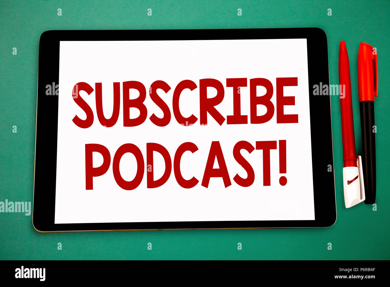 Conceptual hand writing showing Subscribe Podcast Motivational Call ...
