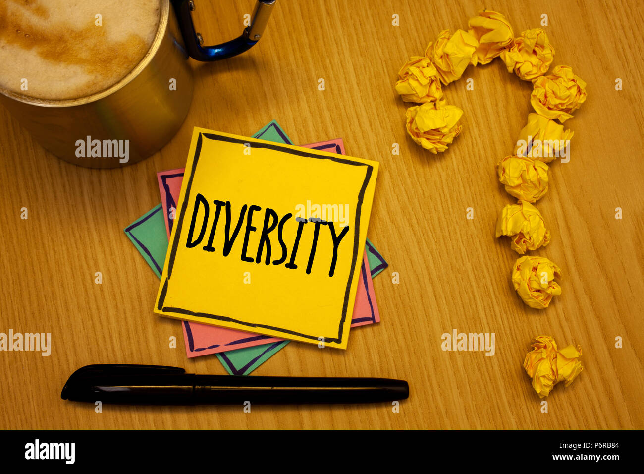 Writing note showing Diversity. Business photo showcasing Being ...