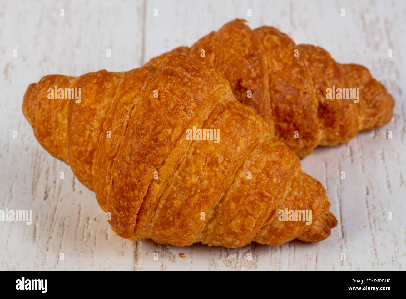 Delicious traditional baked french croissant Stock Photo - Alamy