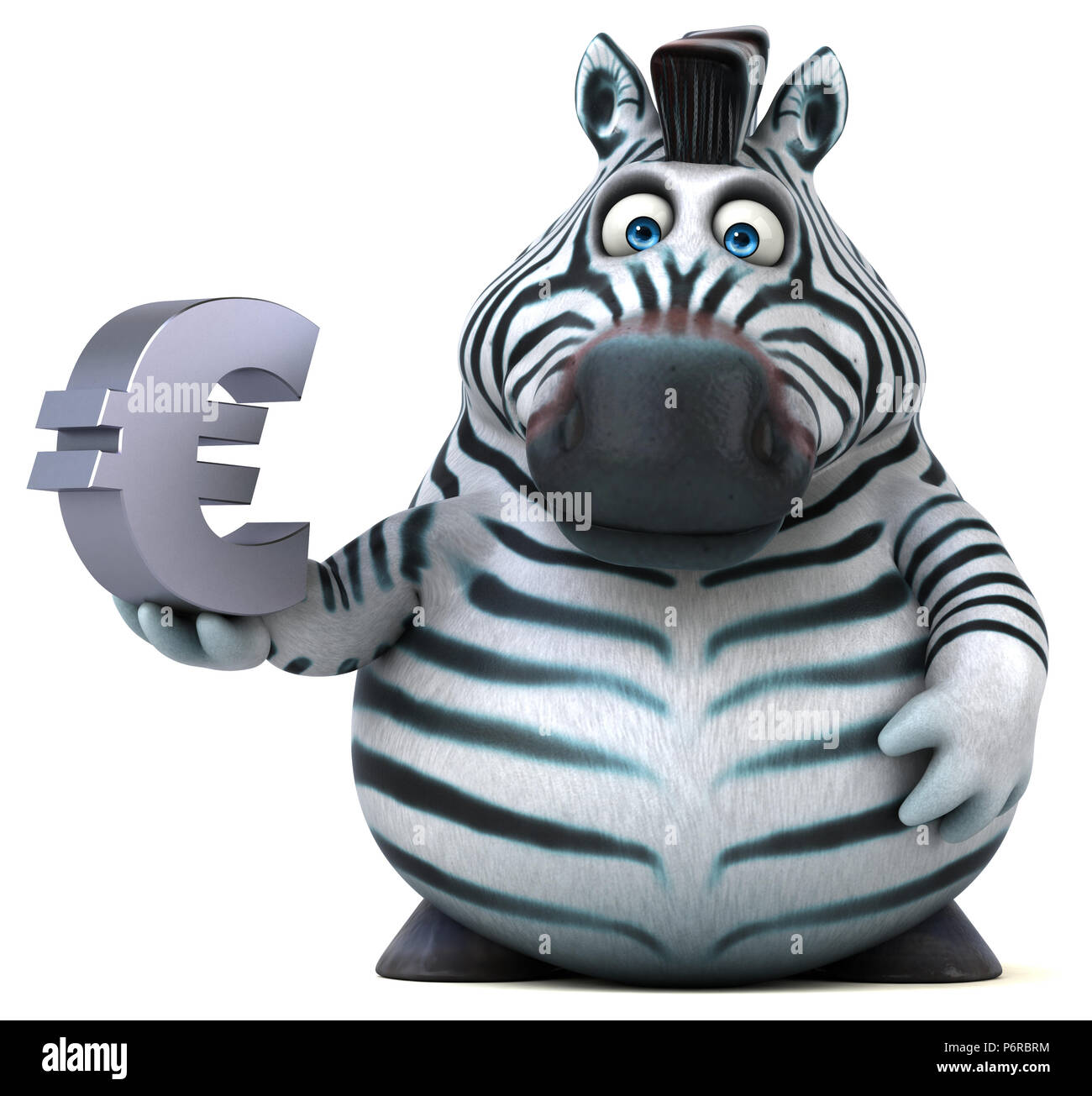 Fun zebra - 3D Illustration Stock Photo - Alamy