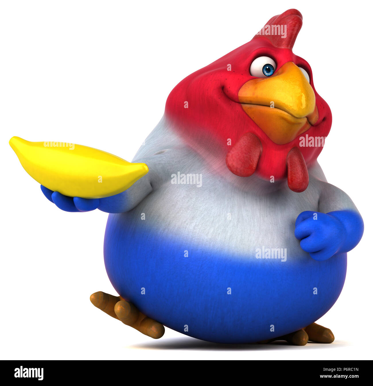 Fun chicken - 3D Illustration Stock Photo - Alamy