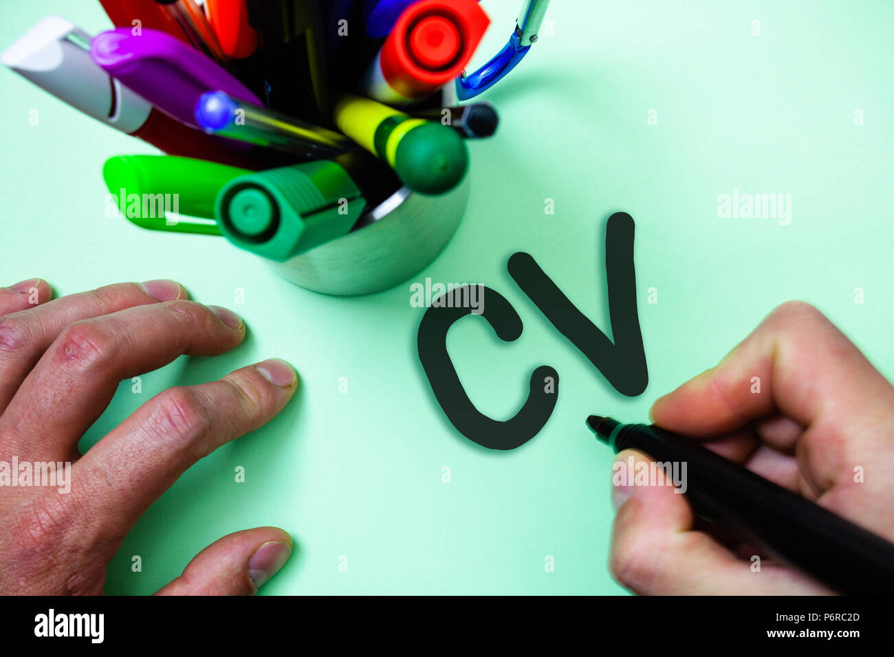 Text sign showing Cv. Conceptual photo Curriculum Vitae Resume ...