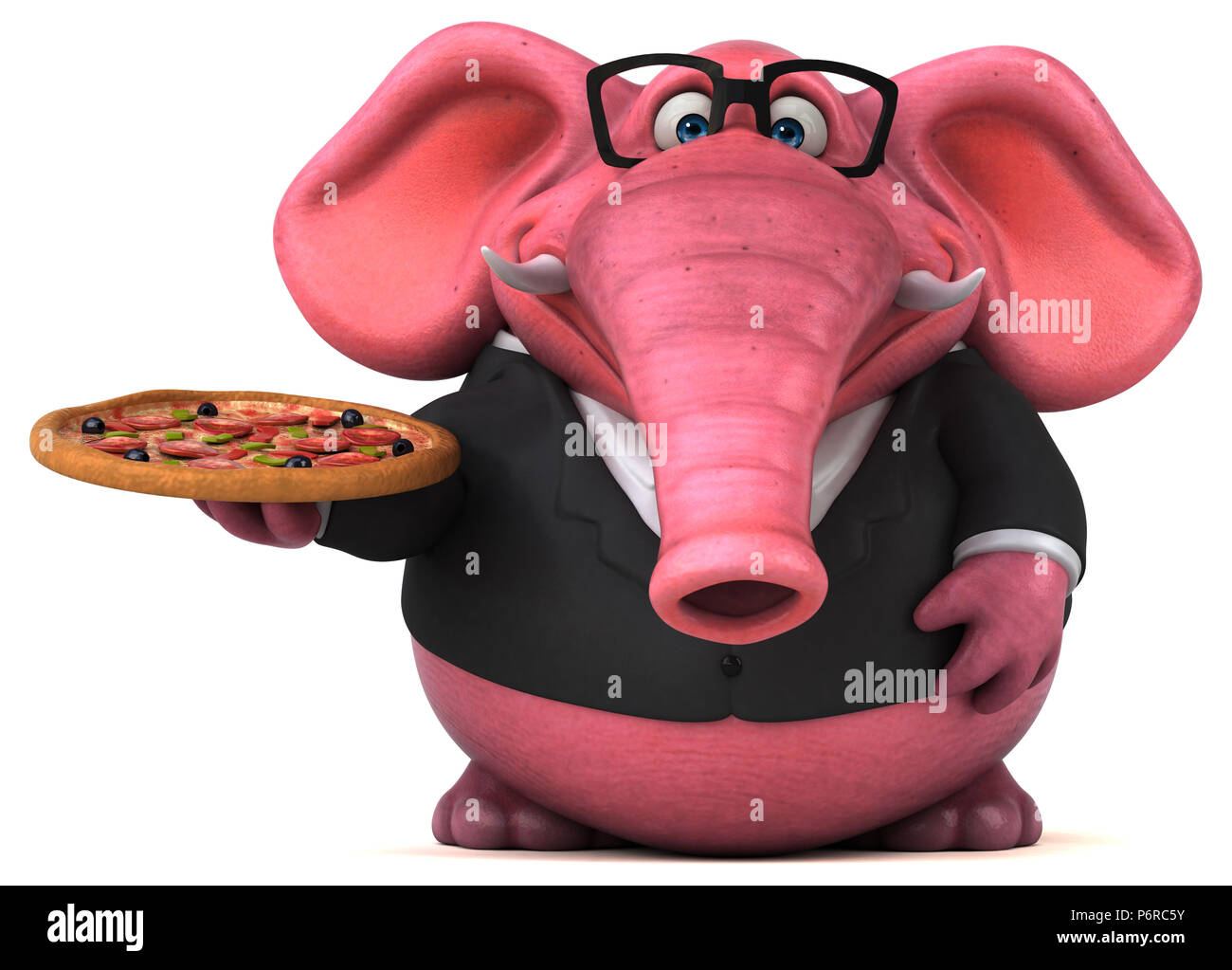 Pink elephant - 3D Illustration Stock Photo - Alamy