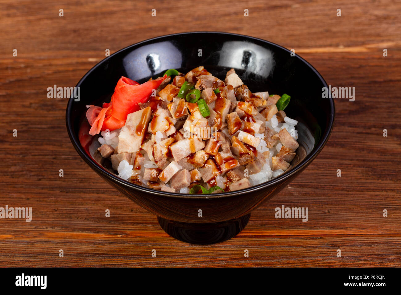 Japanese style Rice with pork Stock Photo - Alamy