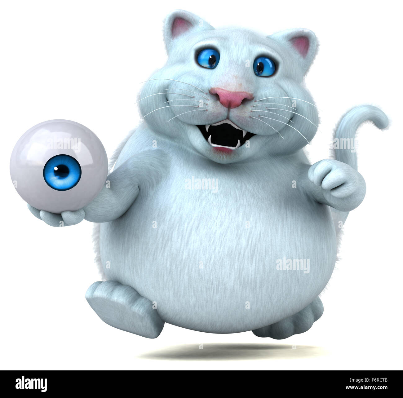 Fun cat - 3D Illustration Stock Photo - Alamy