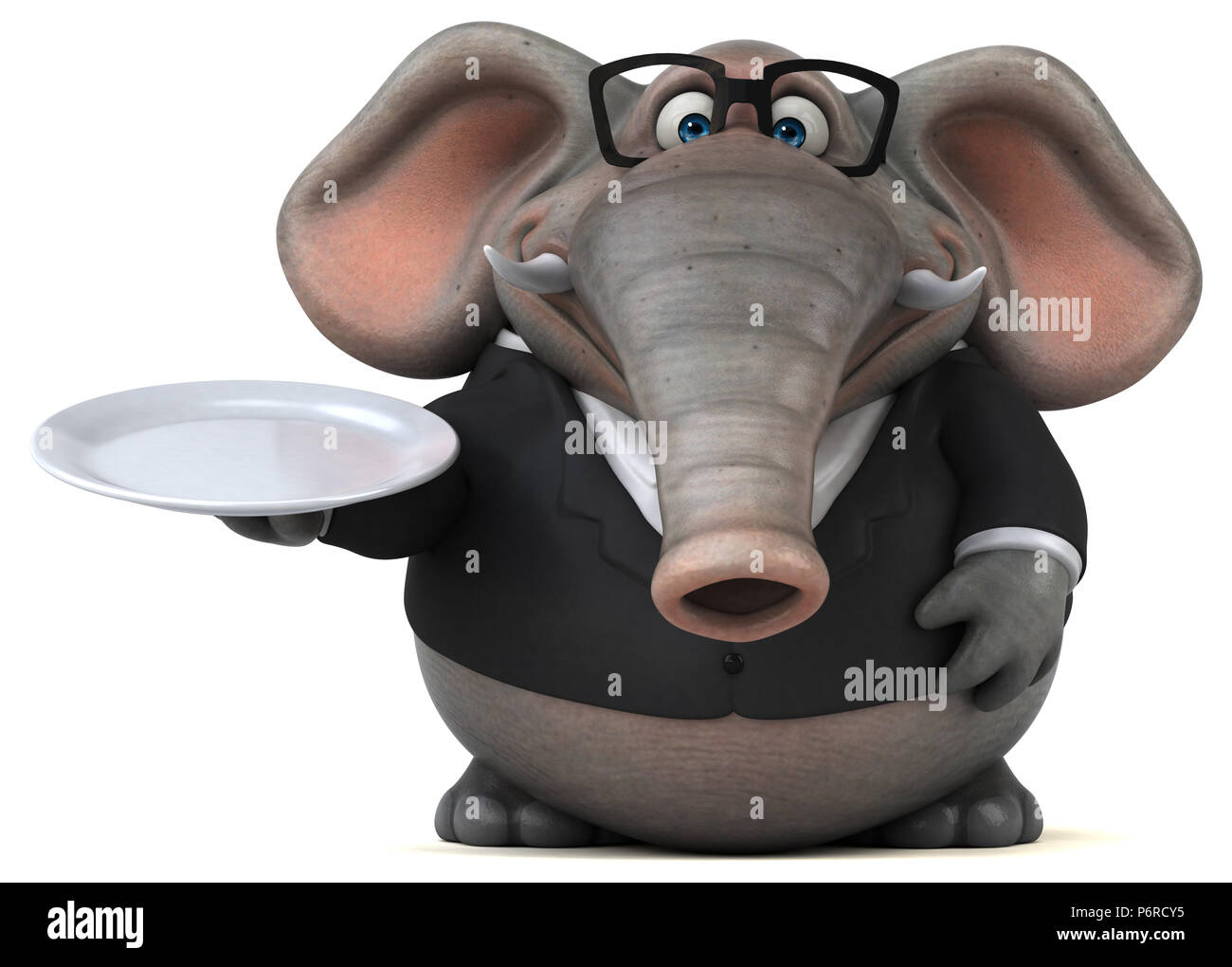 Fun elephant - 3D Illustration Stock Photo - Alamy