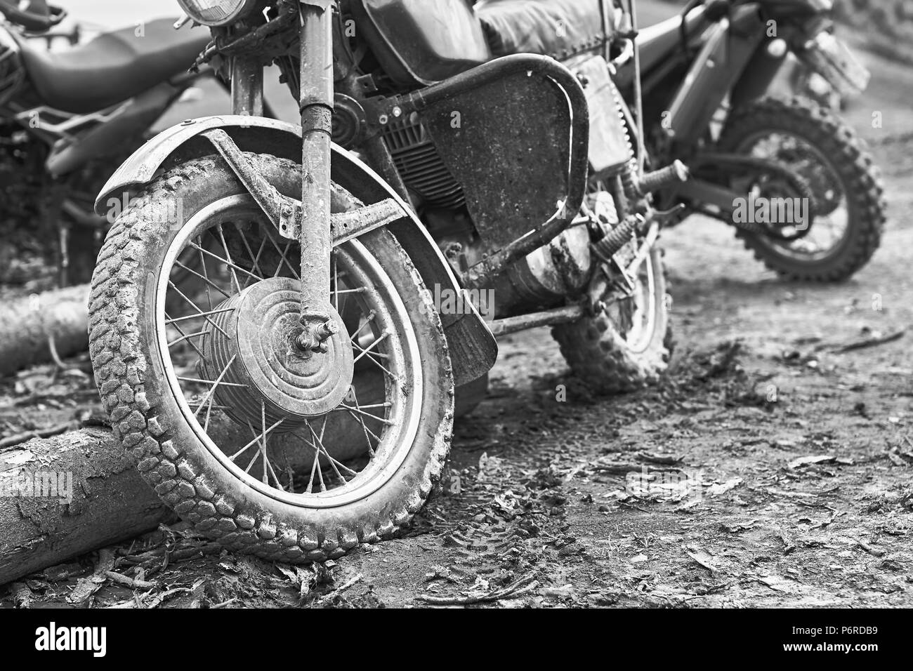 Dirt bike dirtbike Black and White Stock Photos & Images - Alamy